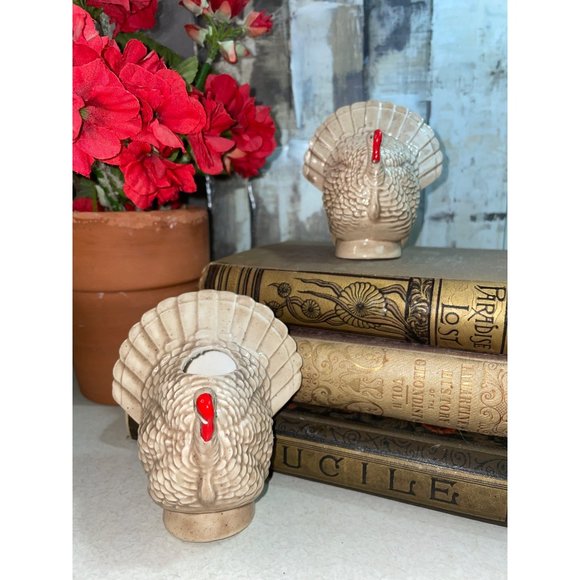 Unmarked | Holiday | Vintage Ceramic Thanksgiving Turkey Table ...
